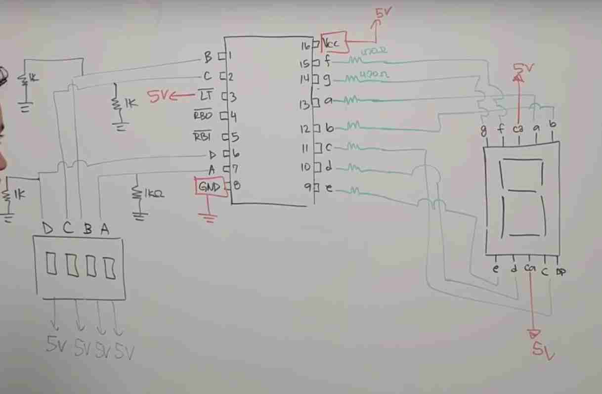IC 7447 Kullanarak BCD'den 7 Segment Display Decoderi - Tosunkaya.com